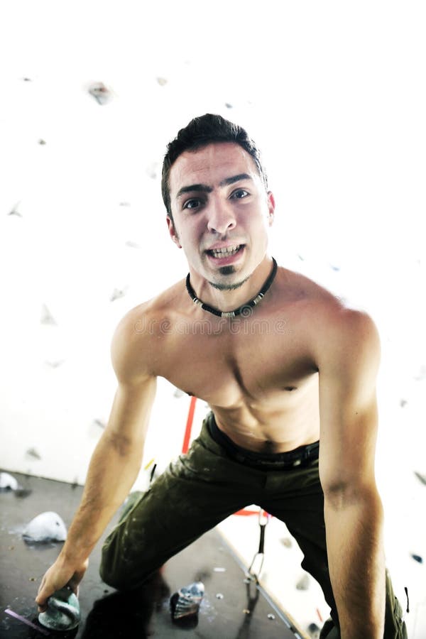 Climbing stock image. Image of active, extreme, indoor - 12634063