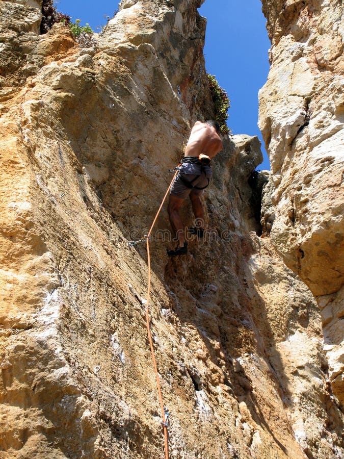 Rock climbing stock photo. Image of vertical, dangerous - 20129614