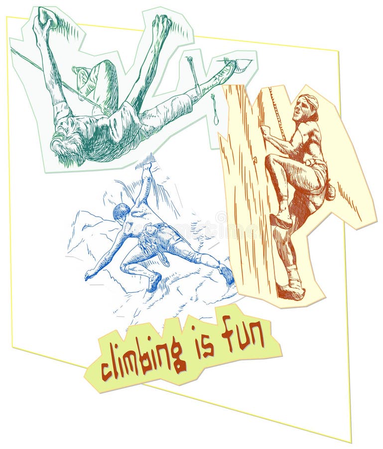 Climbing stock vector. Illustration of entertainment - 25366642