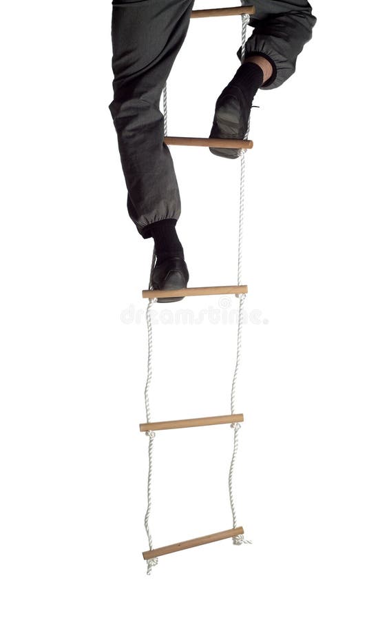 Man climbing a ladder stock image. Image of person, ladder - 9227771