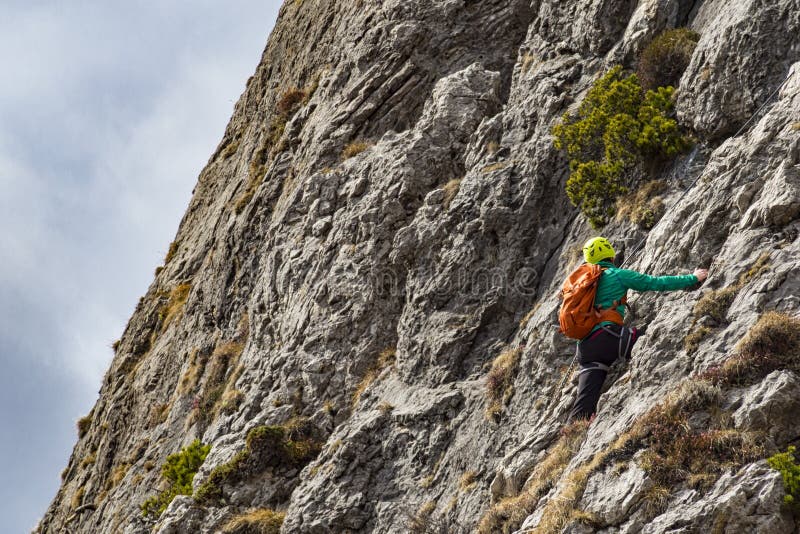 Climbing in the alps editorial stock image. Image of hike - 89099254