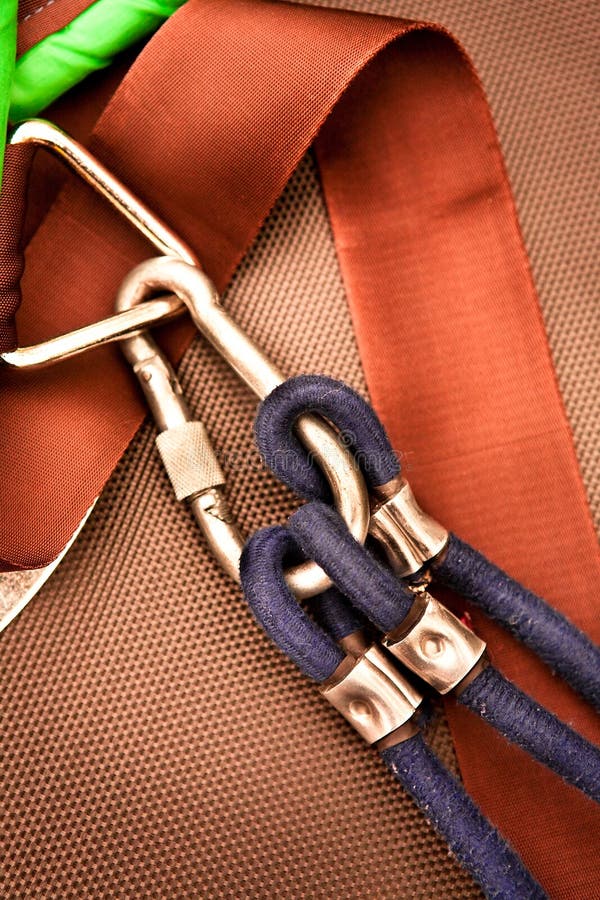 Climbing Carabiner with Rope Stock Photo - Image of line, climb: 23206058