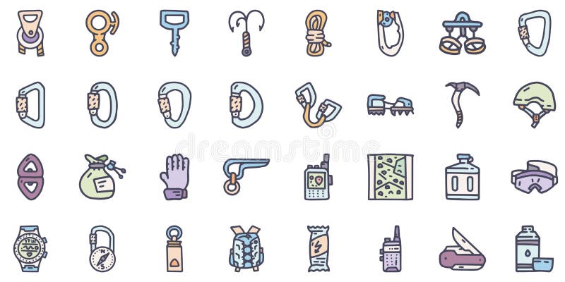 Mountain Climbing Equipment Drawing Stock Illustrations – 748 Mountain ...