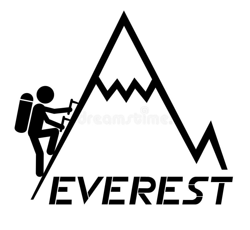 Climbing Everest stock vector. Illustration of illustration - 31863394