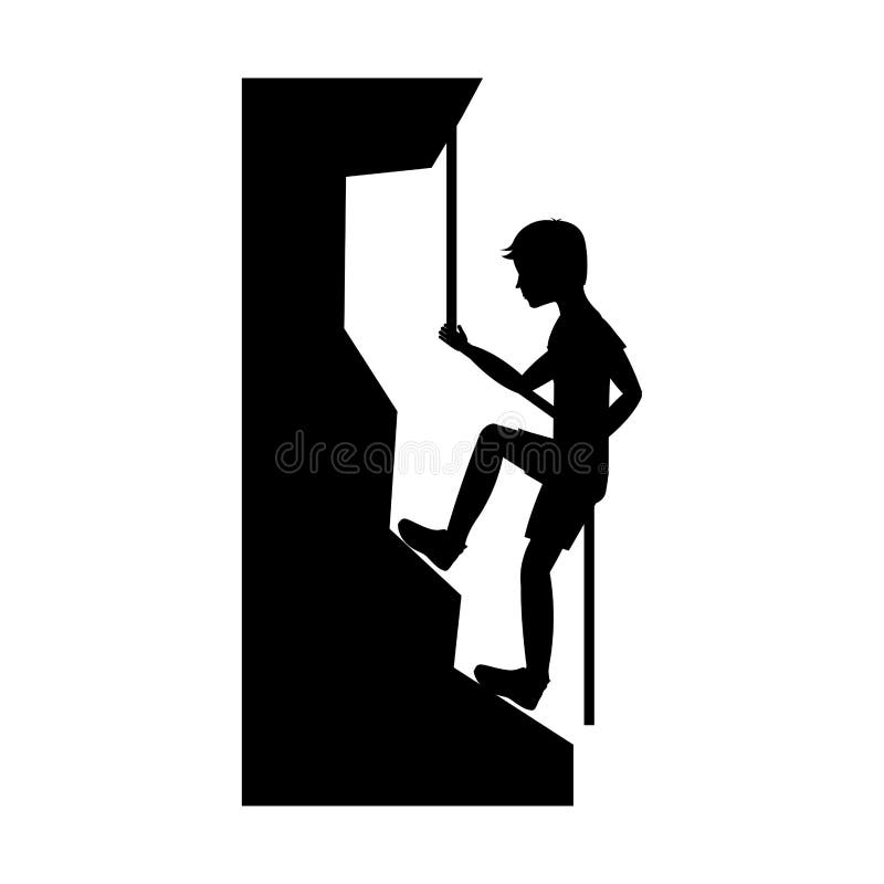 Climbing Extreme Sport Icon Stock Illustration - Illustration of action ...