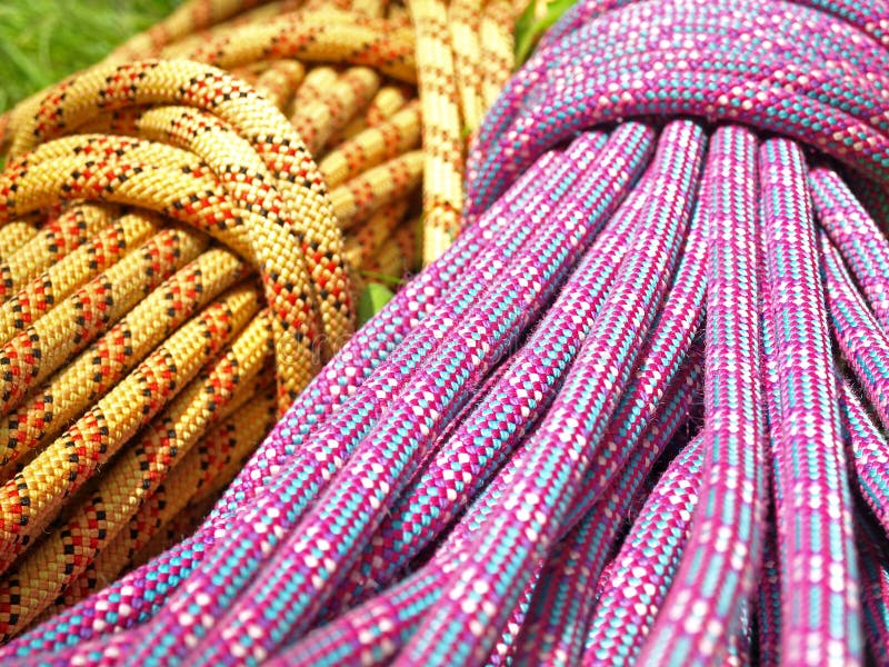 Climbing half ropes stock image. Image of detail, climbing - 23483095
