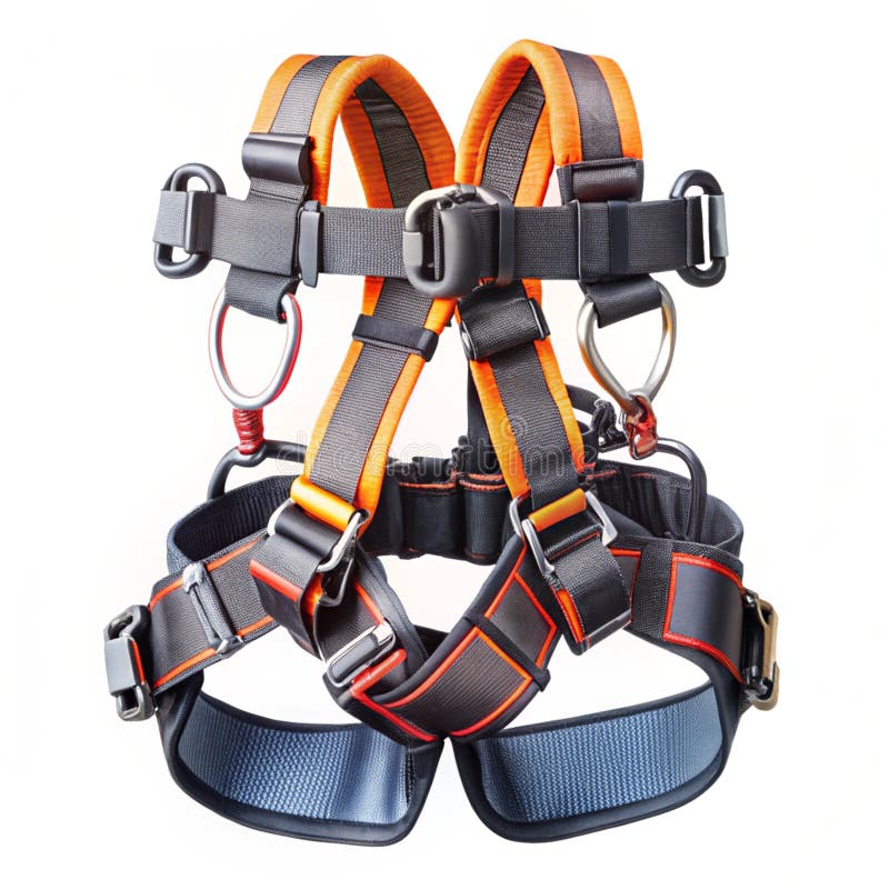 Climbing Harness Safety Belt Isolated on White Background Stock ...