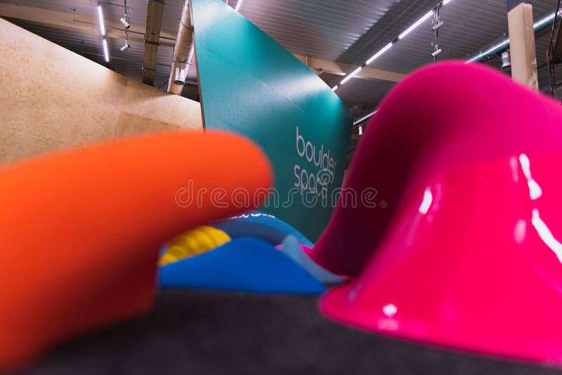 Climbing Holds in the Bouldering Gym Editorial Image - Image of wall ...