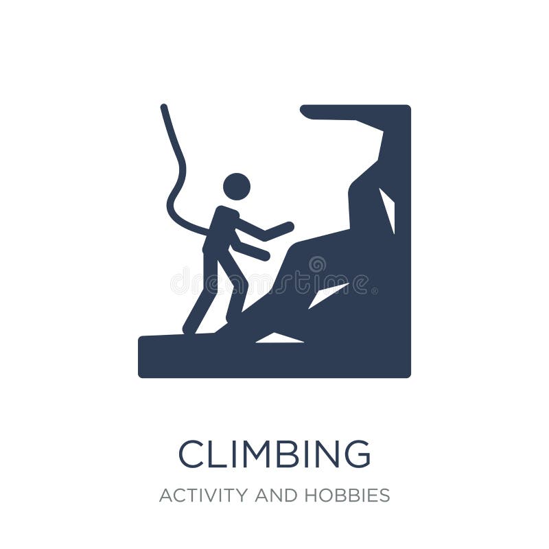 Climbing Icon. Trendy Modern Flat Linear Vector Climbing Icon on Stock ...