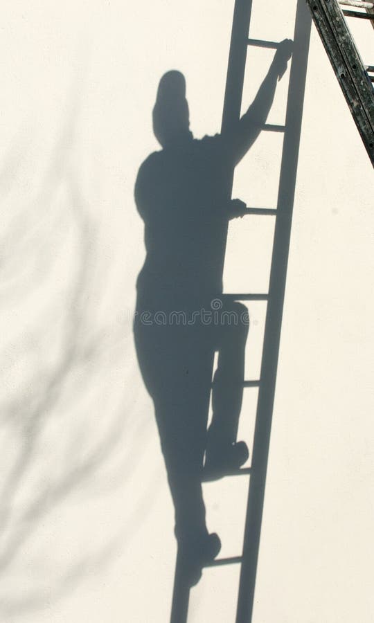 Climbing Ladder stock image. Image of painter, upward - 16794643