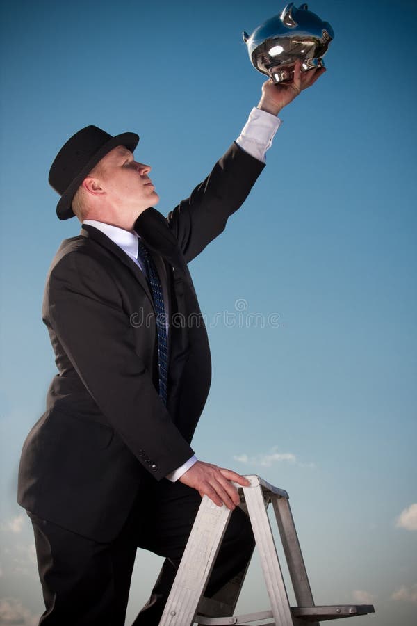 Climbing ladder for money stock photo. Image of currency - 9430524