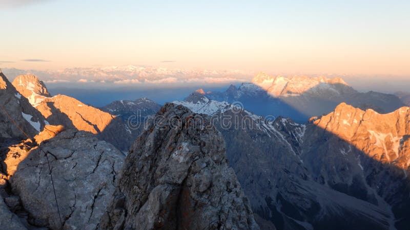 Climbing Mountain Ridge Watzmann in Germany Stock Photo - Image of ...