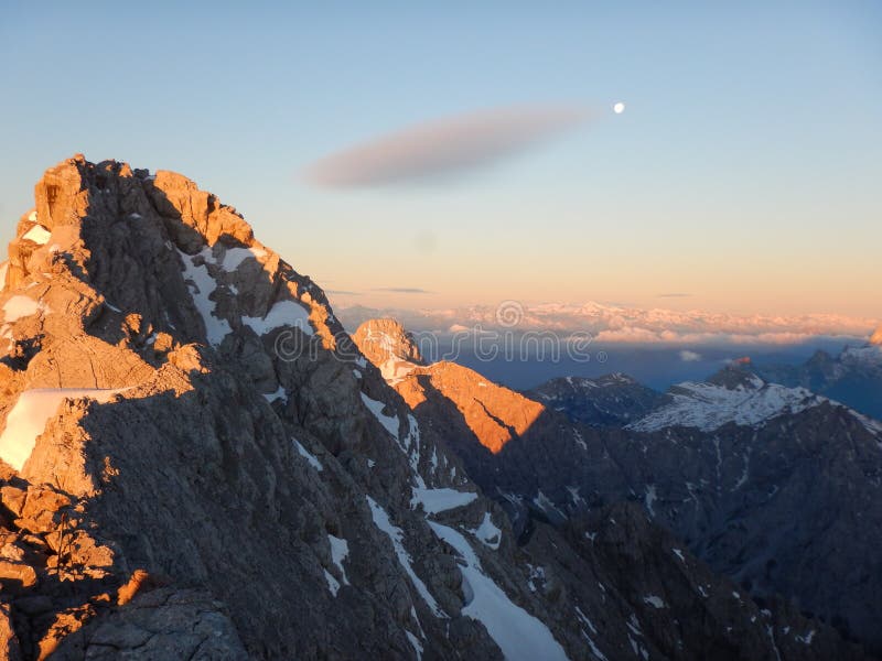 Climbing Mountain Ridge Watzmann in Germany Stock Image - Image of ...