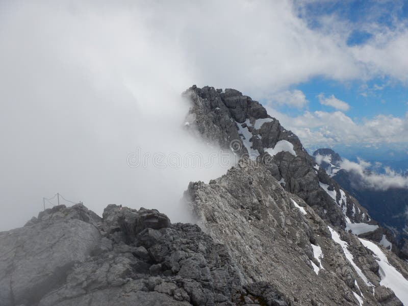 Climbing Mountain Ridge Watzmann in Germany Stock Photo - Image of ...