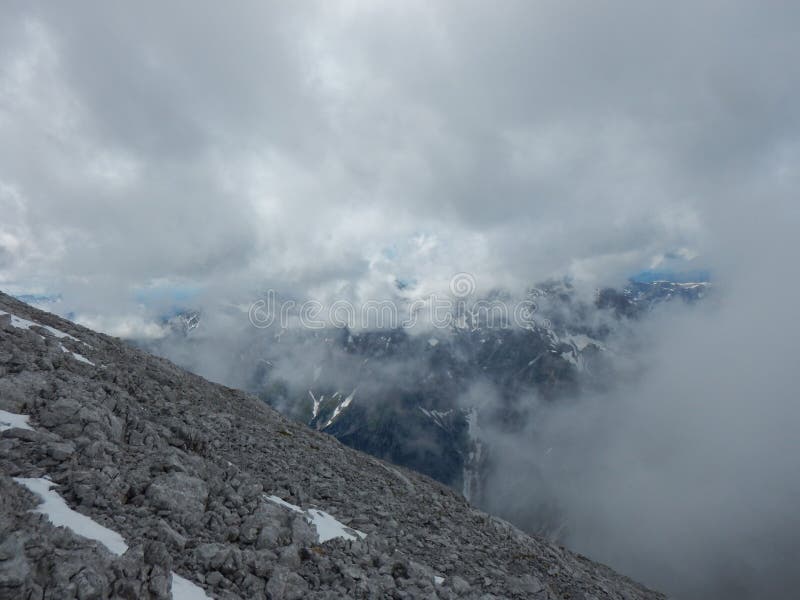 Climbing Mountain Ridge Watzmann in Germany Stock Photo - Image of ...