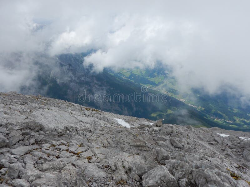 Climbing Mountain Ridge Watzmann in Germany Stock Image - Image of ...