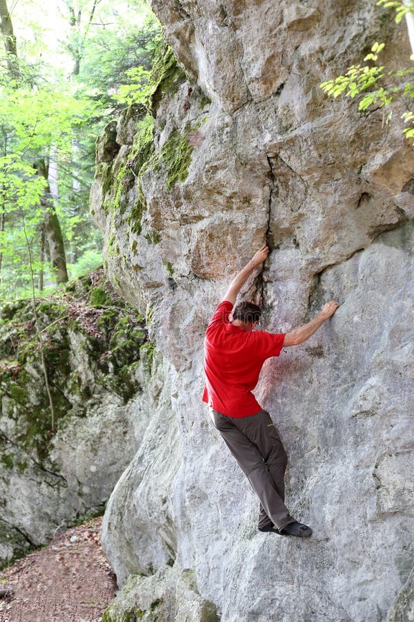 Climbing move stock image. Image of exercise, dangerous - 55682151