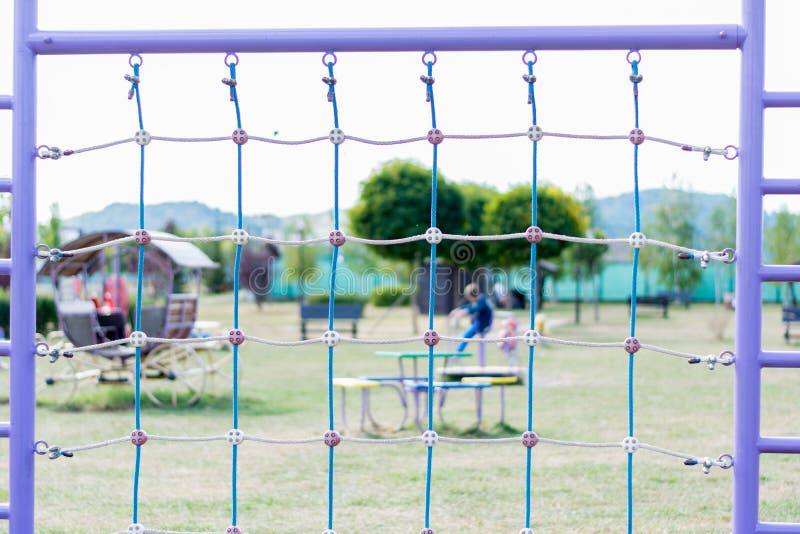 Climbing Net Toy in Public Children Play Park Stock Image - Image of ...