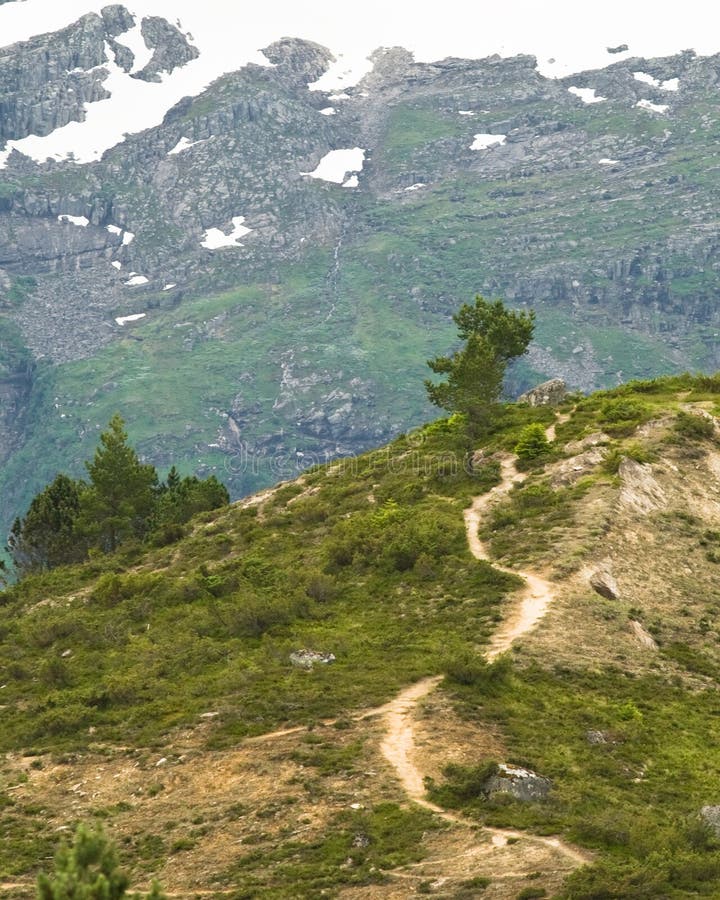 Climbing path stock image. Image of peak, panorama, snow - 3523335