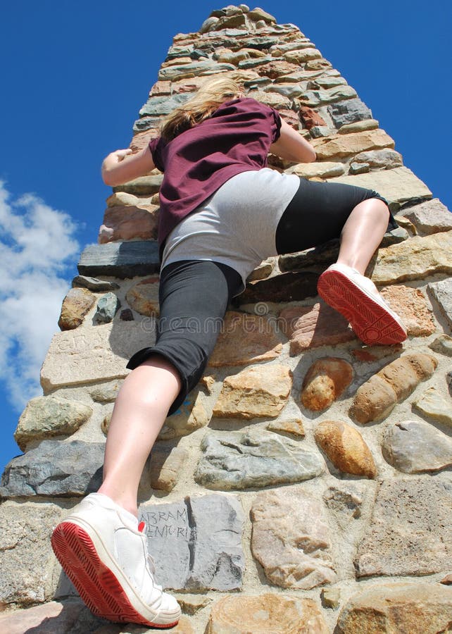 Climbing the Pillar stock image. Image of reach, climbing - 10028167
