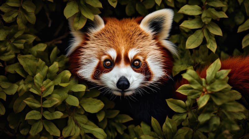 Climbing red panda pattern stock illustration. Illustration of ...