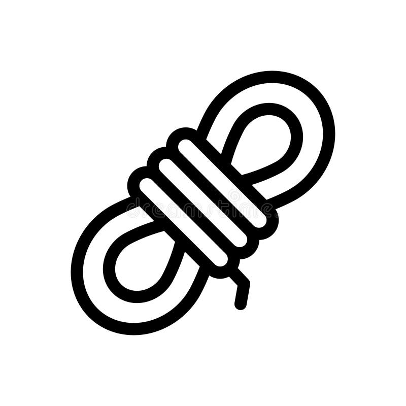 Climbing Rope Line Icon Illustration Vector Graphic Stock Vector ...