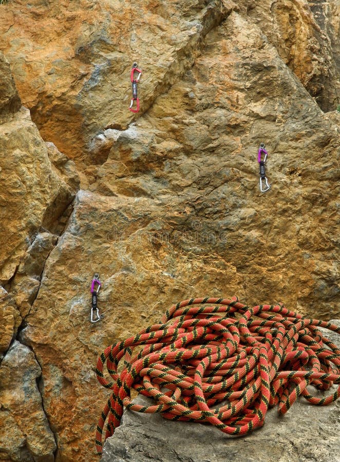 Climbing Rope And Rock Picture. Image: 21811173