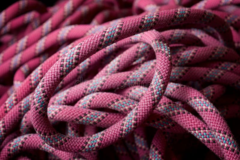 Climbing rope view stock photo. Image of connection - 220990902