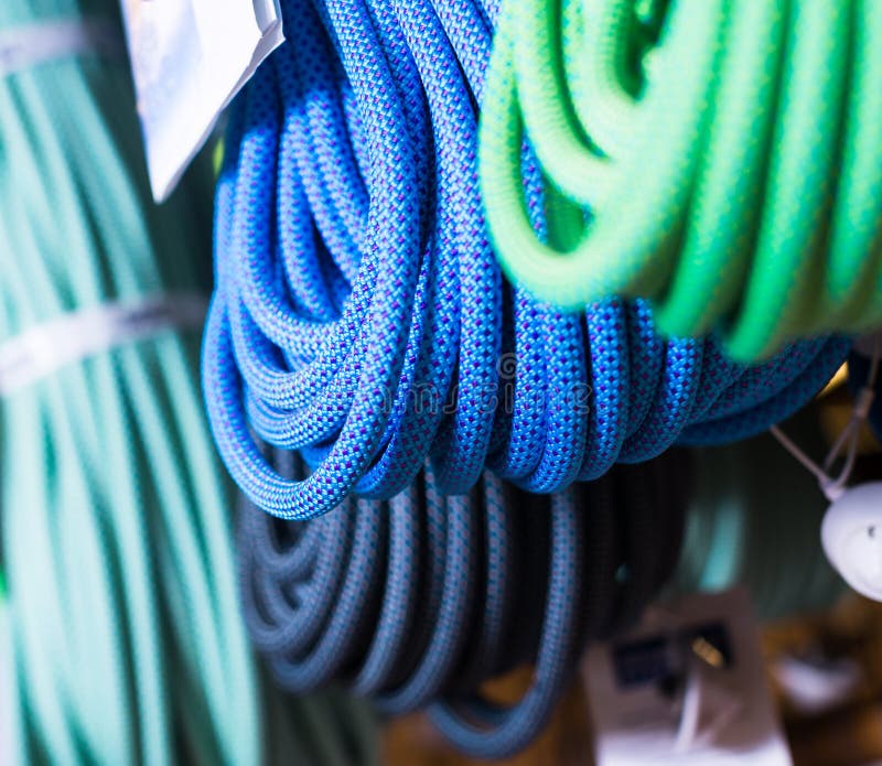 Climbing Ropes for Climbing Stock Photo - Image of skein, cable: 152213498