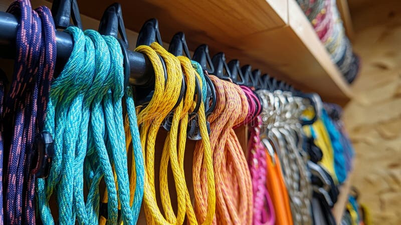 Climbing Ropes are Stored in the Closet Stock Image - Image of texture ...
