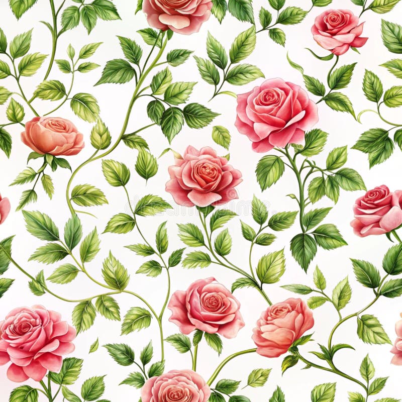 Climbing Roses White Stock Illustrations – 531 Climbing Roses White ...