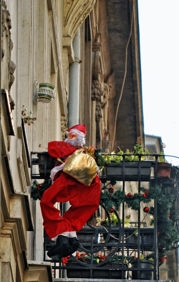 Santa Clause climbing 1 stock photo. Image of santa, climber - 3644216