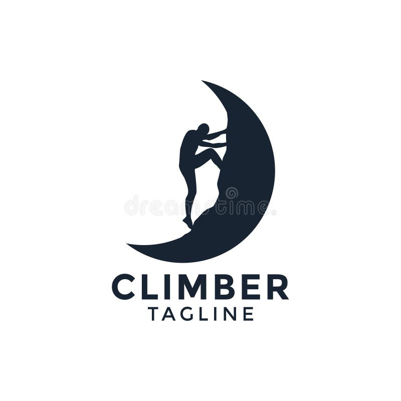 Climbing Silhouette Logo Icon Design Template Vector Illustration Stock ...
