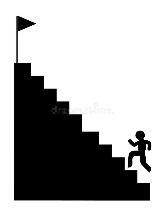 Climbing stairs icon stock vector. Illustration of steps - 139350910