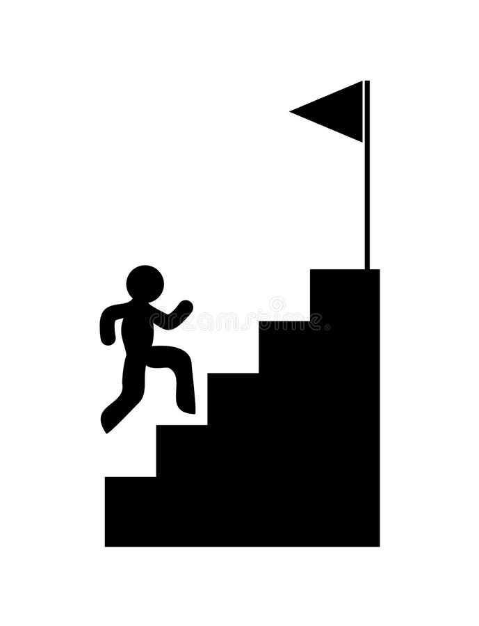 Climbing stairs icon stock illustration. Illustration of walking - 95401508