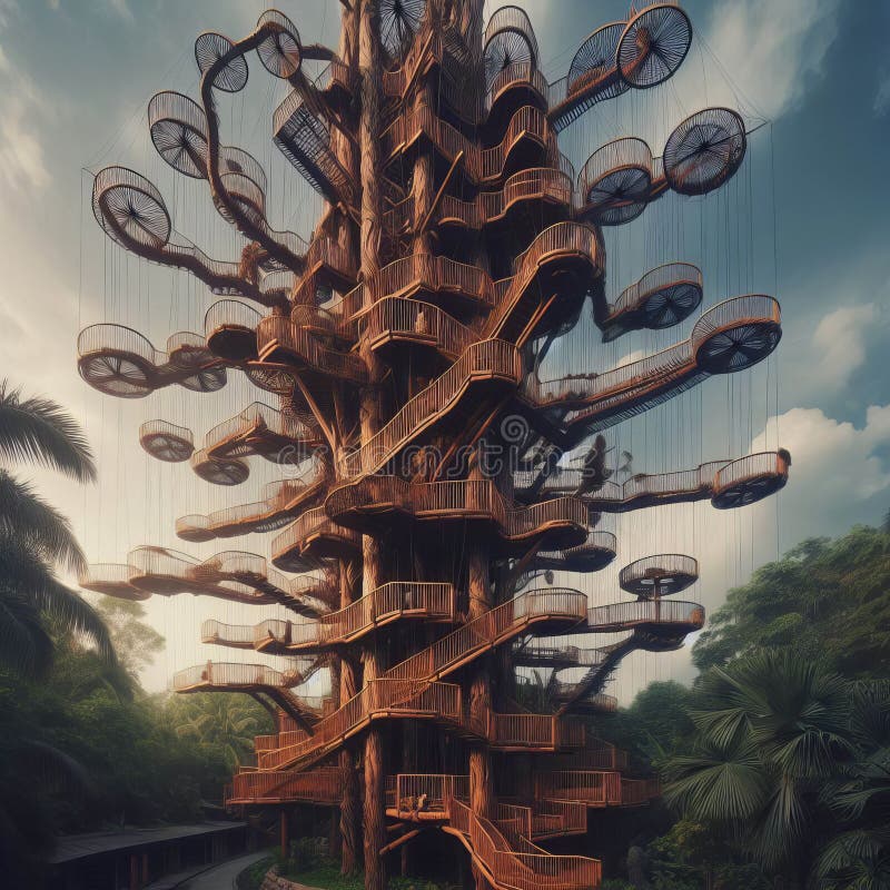 Climbing Structure Clouded Leopard Vertical Shot Emphasizing a Stock ...