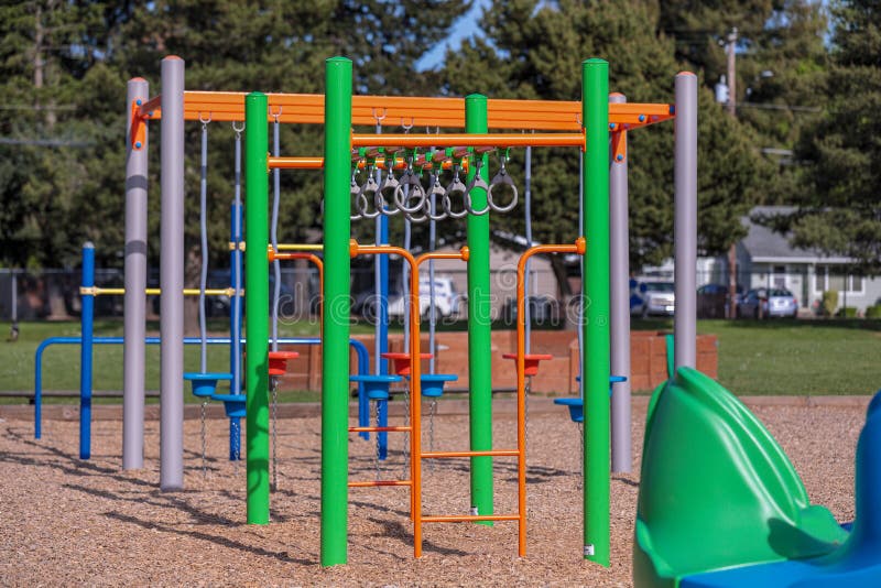 Climbing Structures - Monkey Bars and Monkey Rings on a School ...