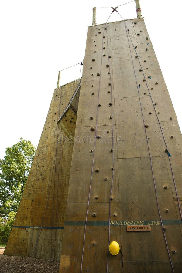 Climbing Tower Made Out of Wood for Physical Activity Purposes Stock ...