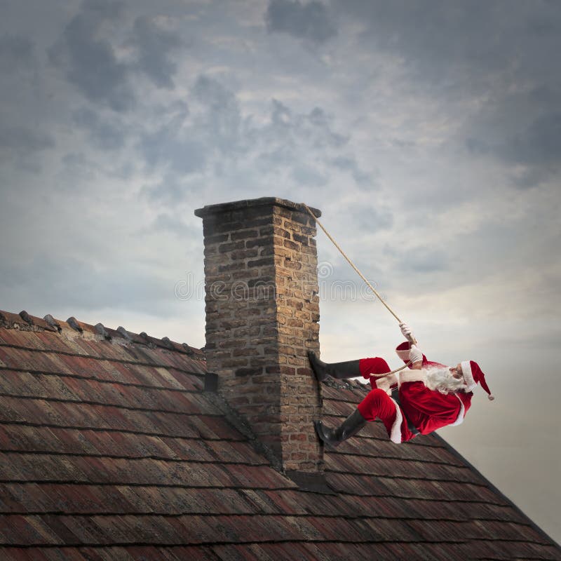 Climbing up the chimney stock image. Image of climbing - 63591159