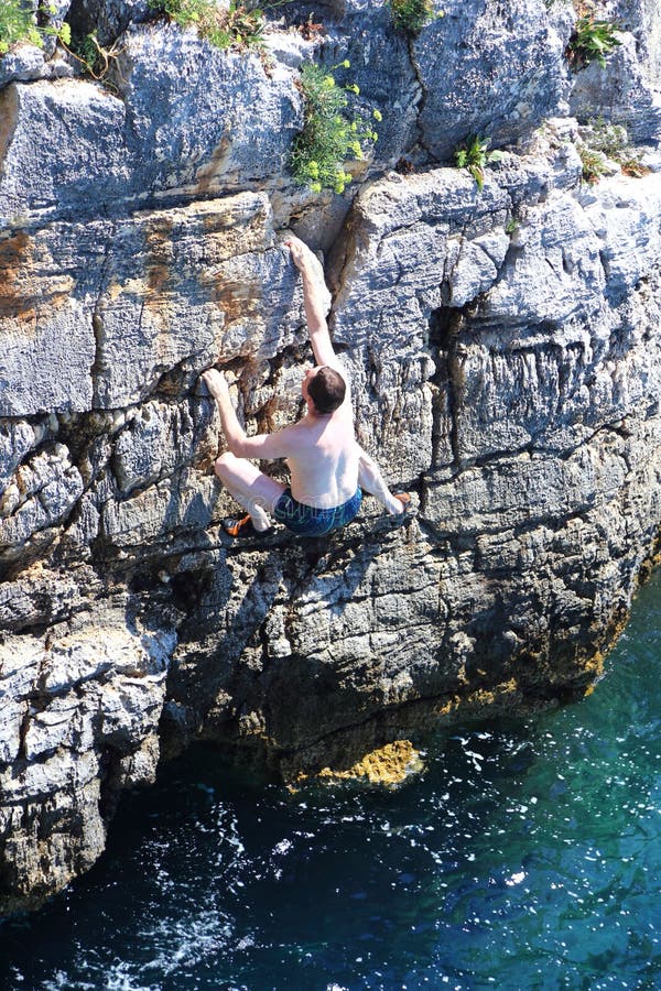 Climbing up stock photo. Image of recreation, body, deep - 60065452