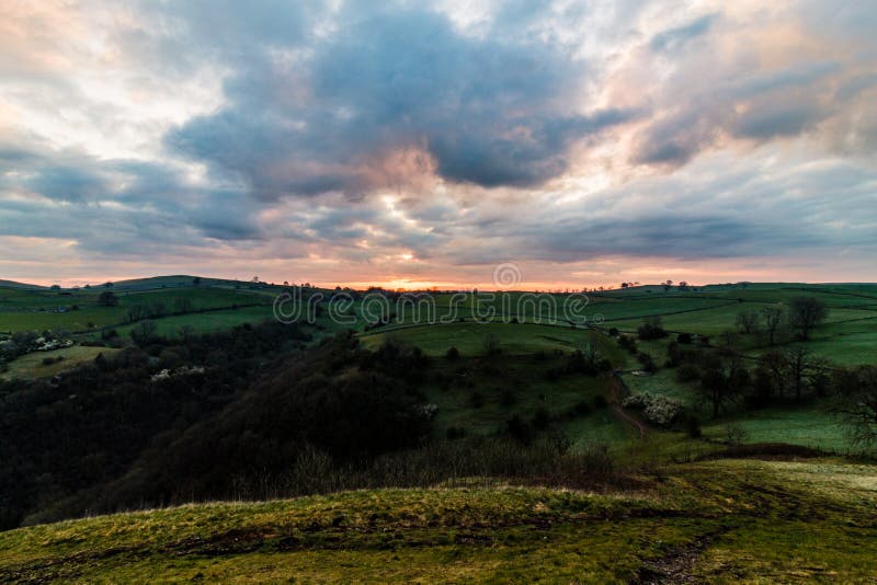 Climbing Up in the Mount on the Morning in the Peak District, Thor Cave ...
