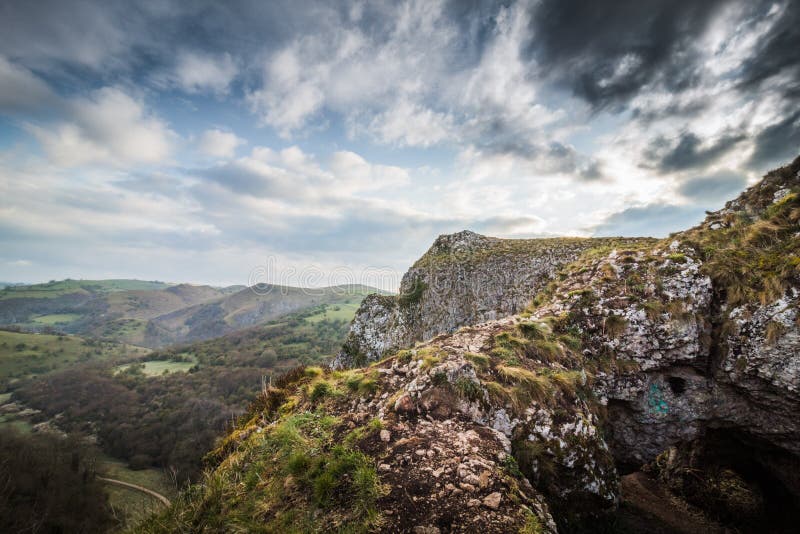 Climbing Up in the Mount on the Morning in the Peak District, Thor Cave ...