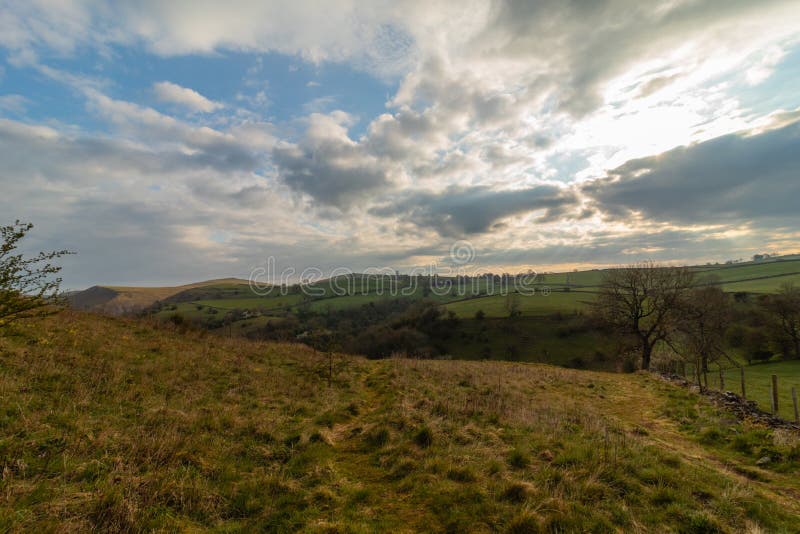 Climbing Up in the Mount on the Morning in the Peak District, Thor Cave ...