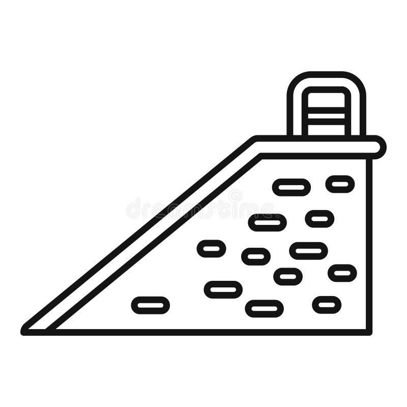 Climbing Wall with Holds for Bouldering Training Stock Vector ...