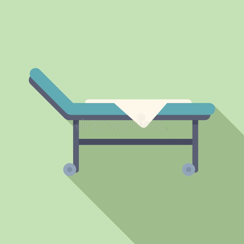 Clinic Empty Bed Icon Flat Vector. Emergency Hospitalization Stock ...