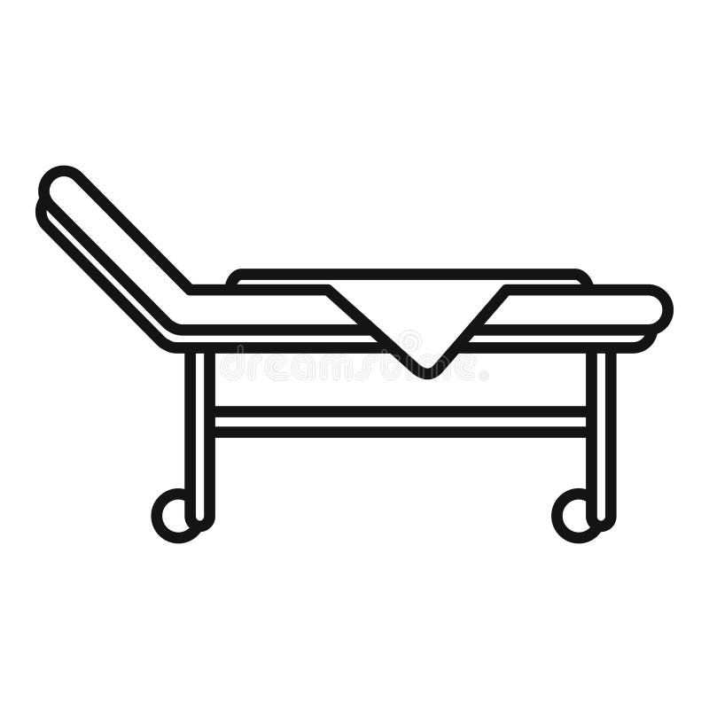Clinic Empty Bed Icon Outline Vector. Emergency Hospitalization Stock ...