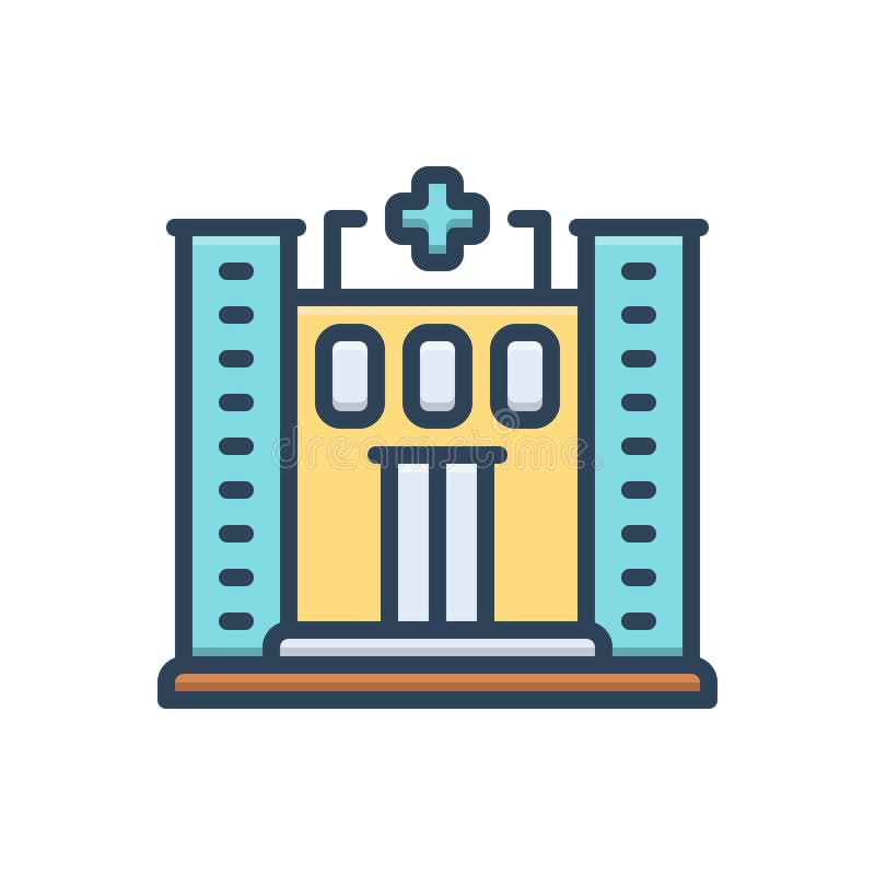 Color Illustration Icon for Clinic, Medical Center and Hospital Stock ...