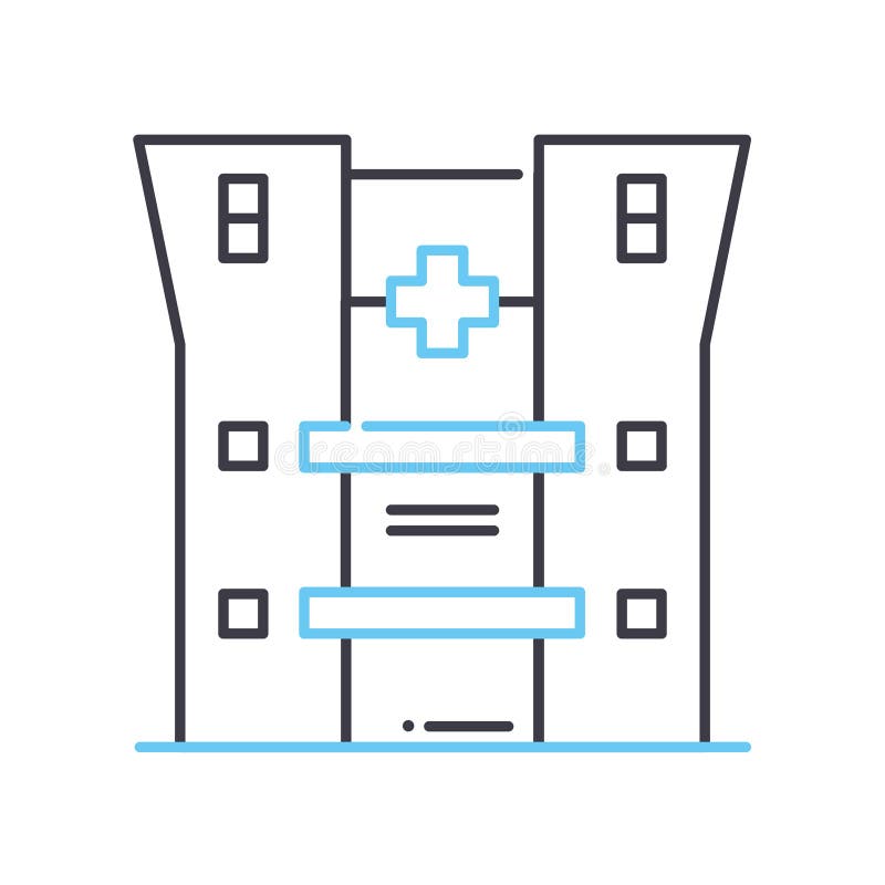 Clinic Line Icon Outline Symbol Vector Illustration Concept Sign