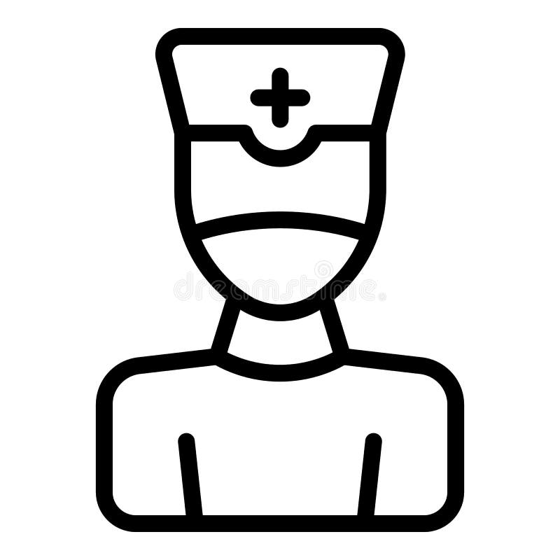 Clinic Nurse Icon Outline Vector. Care Person Stock Illustration ...