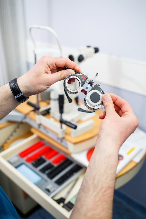 Clinic Optometry Instrument Stock Image - Image of phoropter, eyesight ...